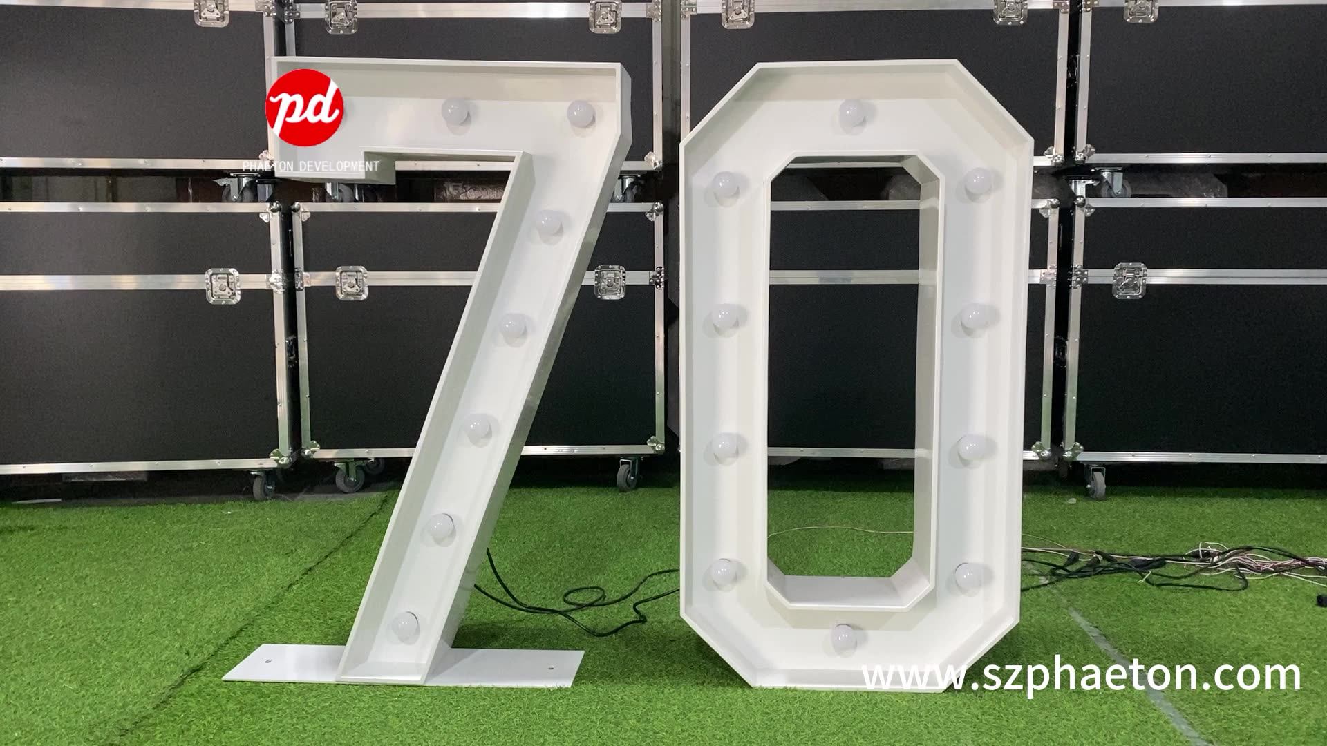 70th 75th Birthday Party Decorations,Giant Light Up Marquee Numbers Led ...