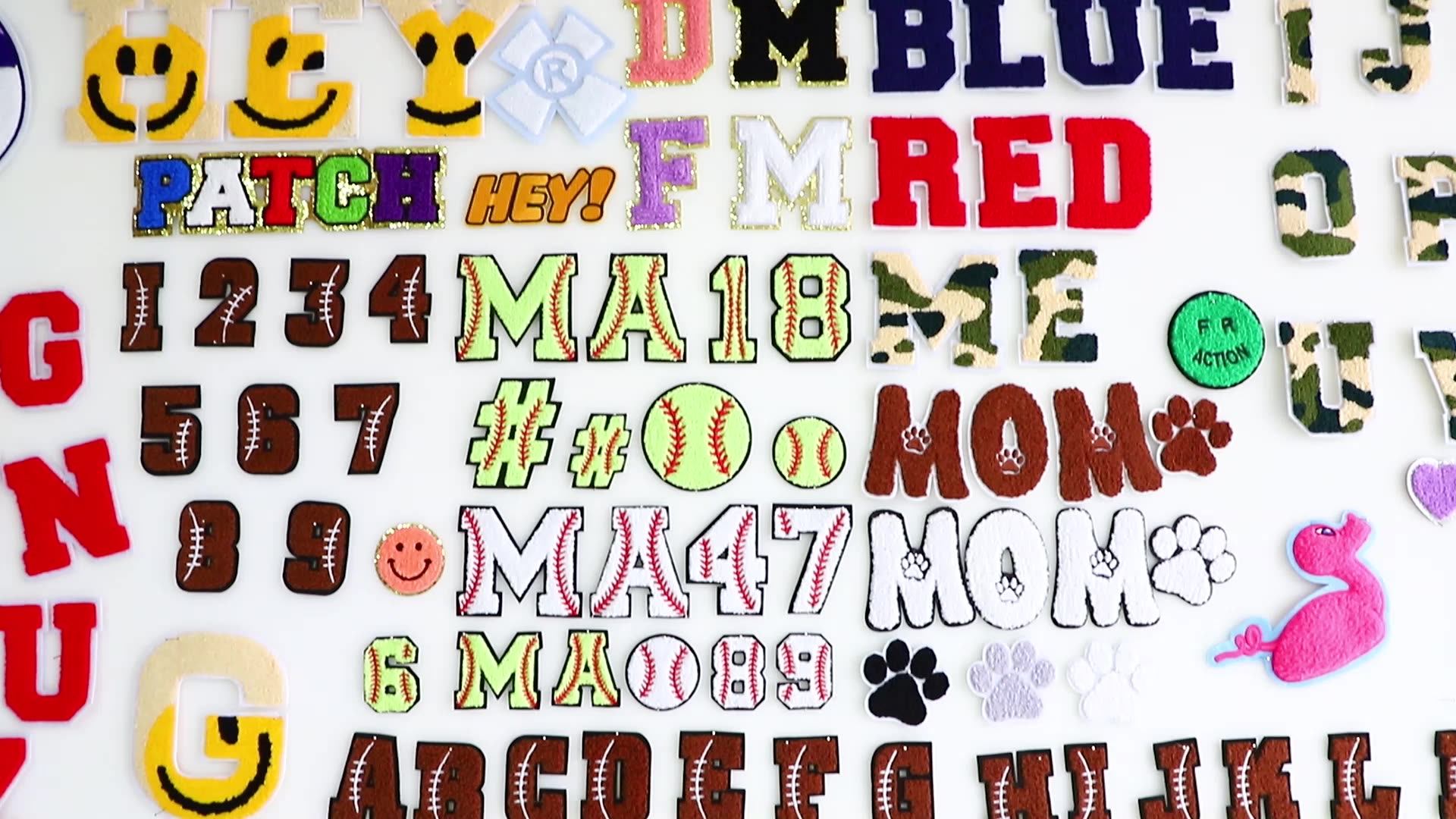 Factory Custom Furry 26 English Letters Iron On Patches Leopard Print ...