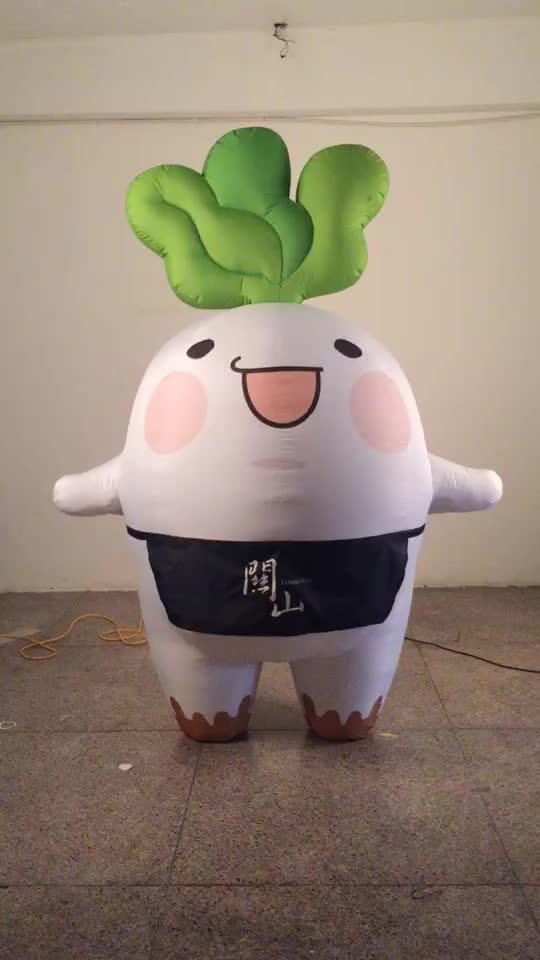 2m High Cute Animal Model Inflatable Yellow Cat Cartoon Costume For ...