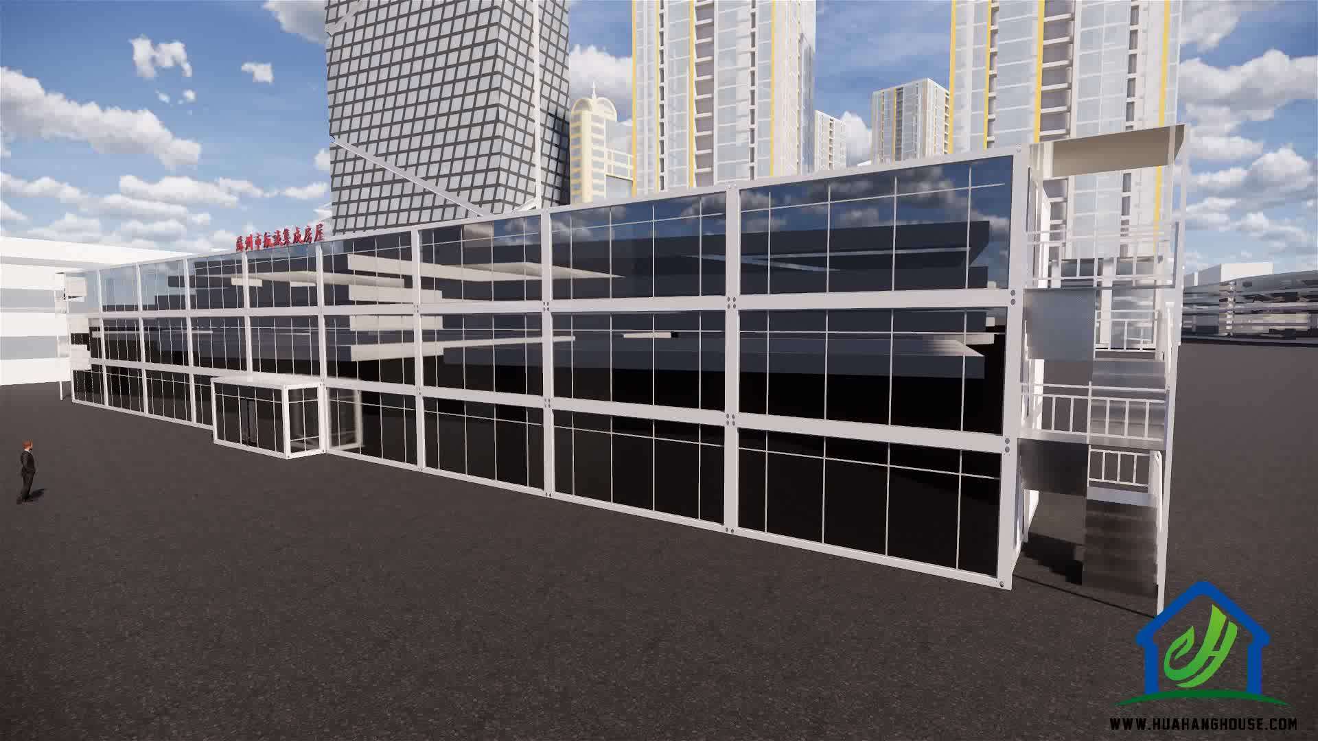 Prefabricated 20 40 Feet Ft Knockdown Container Modular Office Building ...