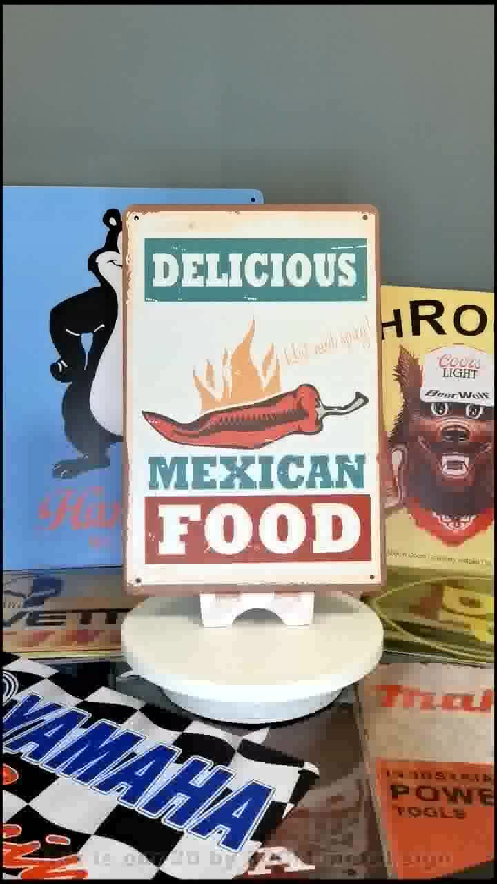 Barbecue Cookout Vintage Tin Sign Bbq Metal Sign Wall Decor Plaque For ...
