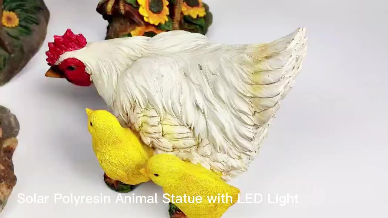 Polyresin Rooster Chicken Farm Animals Decoration Figurine For Home And ...