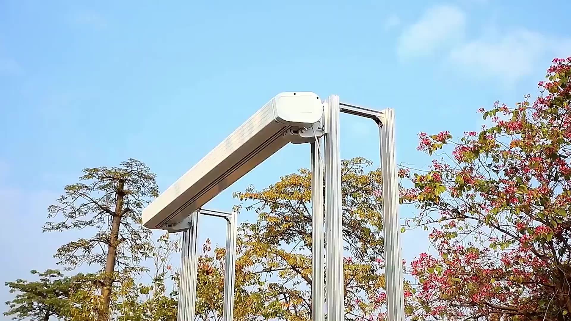 Aluminum Awnings Electric Remote Control Acrylic Cover Wind Sun Sensor ...