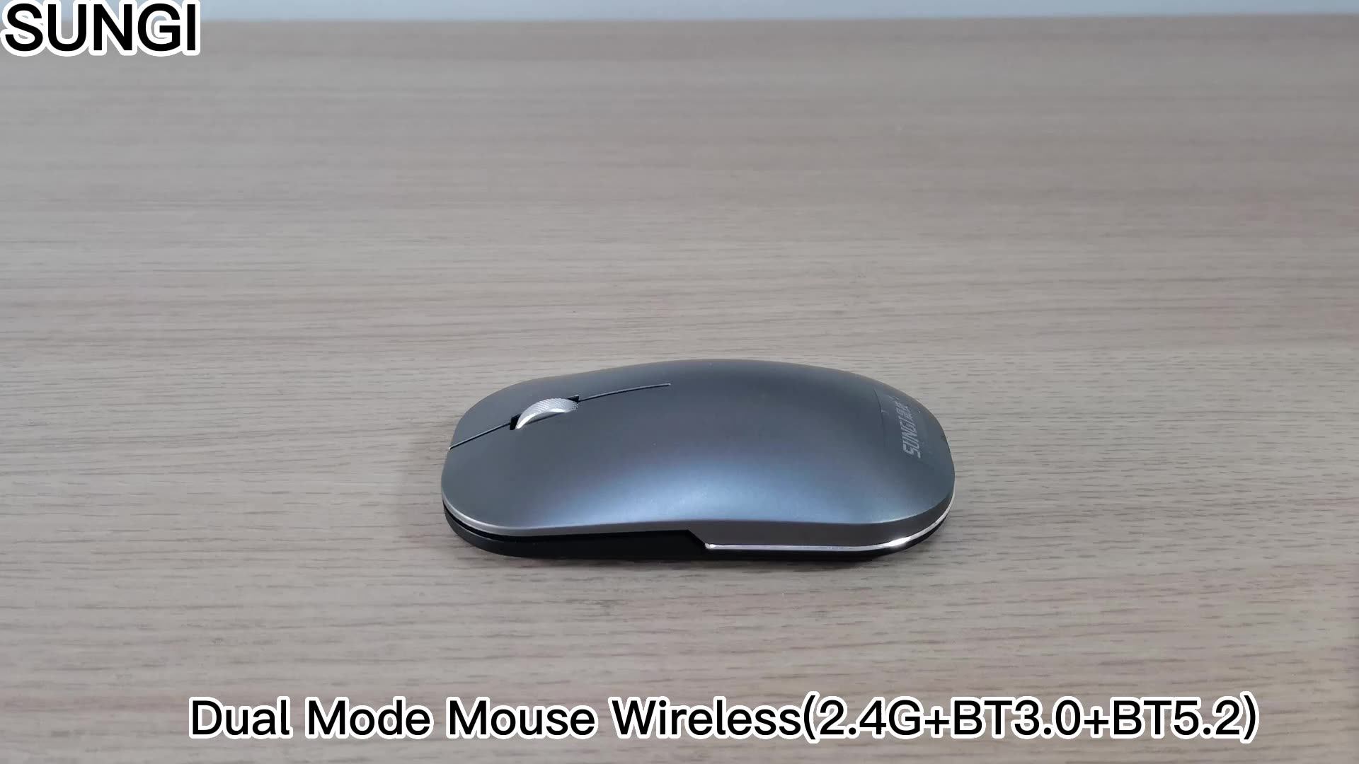 Computer Optical Mouse Dual Model Wireless Bt Mouse Aluminium Alloy ...