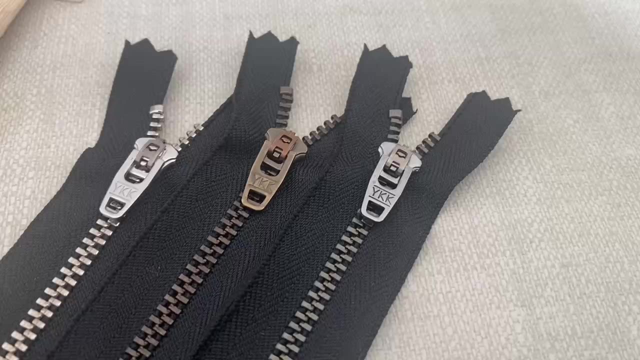 YKK现货3号金属黑色Y型裤子拉链古铜古银白铜闭尾牛仔工装裤专用-阿里巴巴