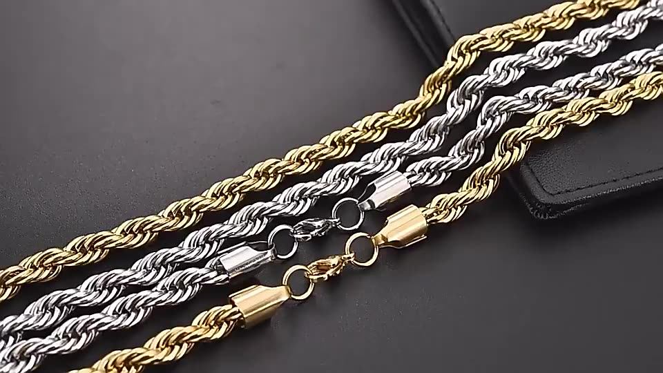 Fast Shipping Sc Cable Figaro Rope Paperclip Cuban Curb Link Chains ...