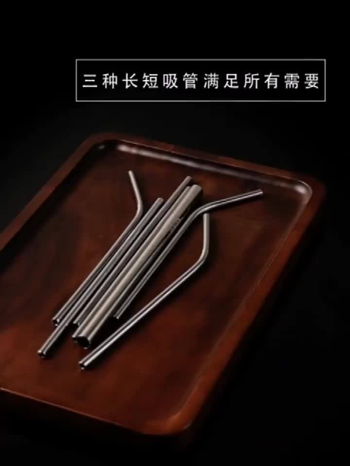 Stainless Steel Metal Drinking Straw 6*215mm Custom Colored Reusable ...