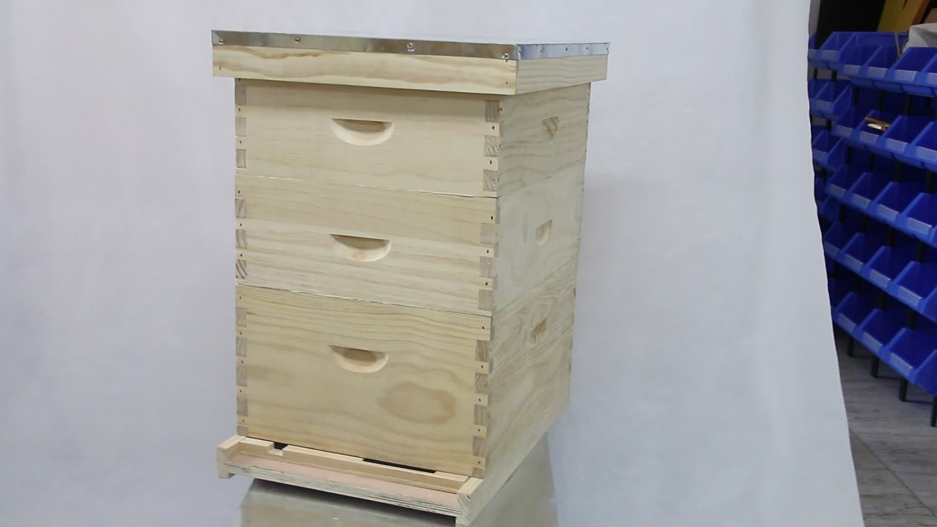 10 Frame Type Bee Hive 1 Deep 2 Medium Langstroth Beehive Pine/ Fir ...
