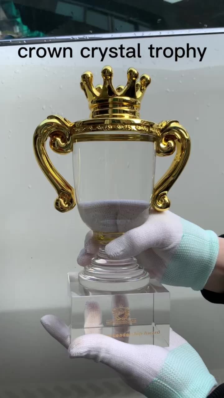 Adl New Design Elegant Metal Crystal Crown Trophy Sports Glass Awards ...