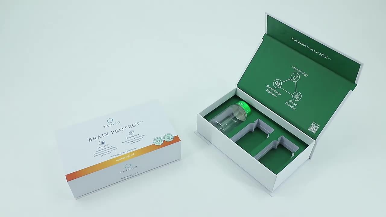 Custom Luxury Cardboard Packing Vitamin Pill Jar Bottle Box Packaging ...