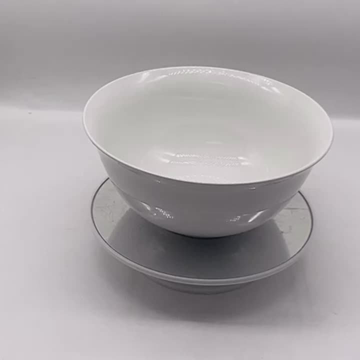 White Porcelain Ceramic Rice Bowl For Western Restaurant Hotel Salad ...