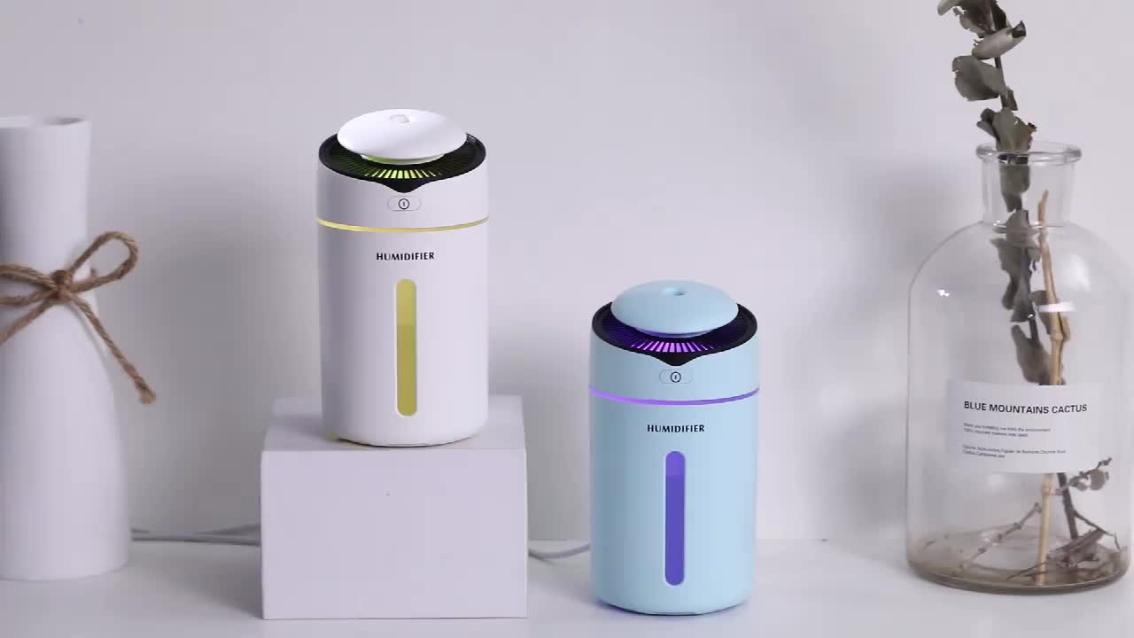 Portable Mini Usb Humidifier 300ml Ultrasonic Mist Humidifier With 7 ...