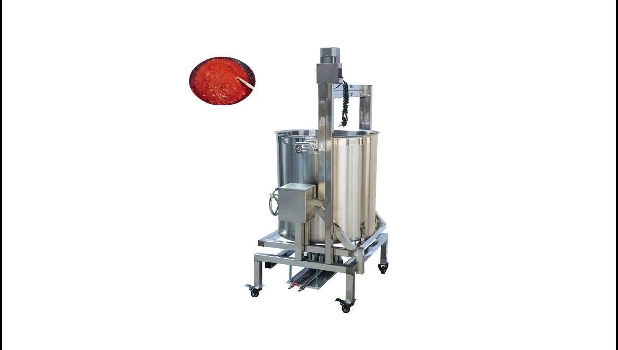 New Design Large Capacity Automatic Gas Heating Caramel Sauce Cooking ...