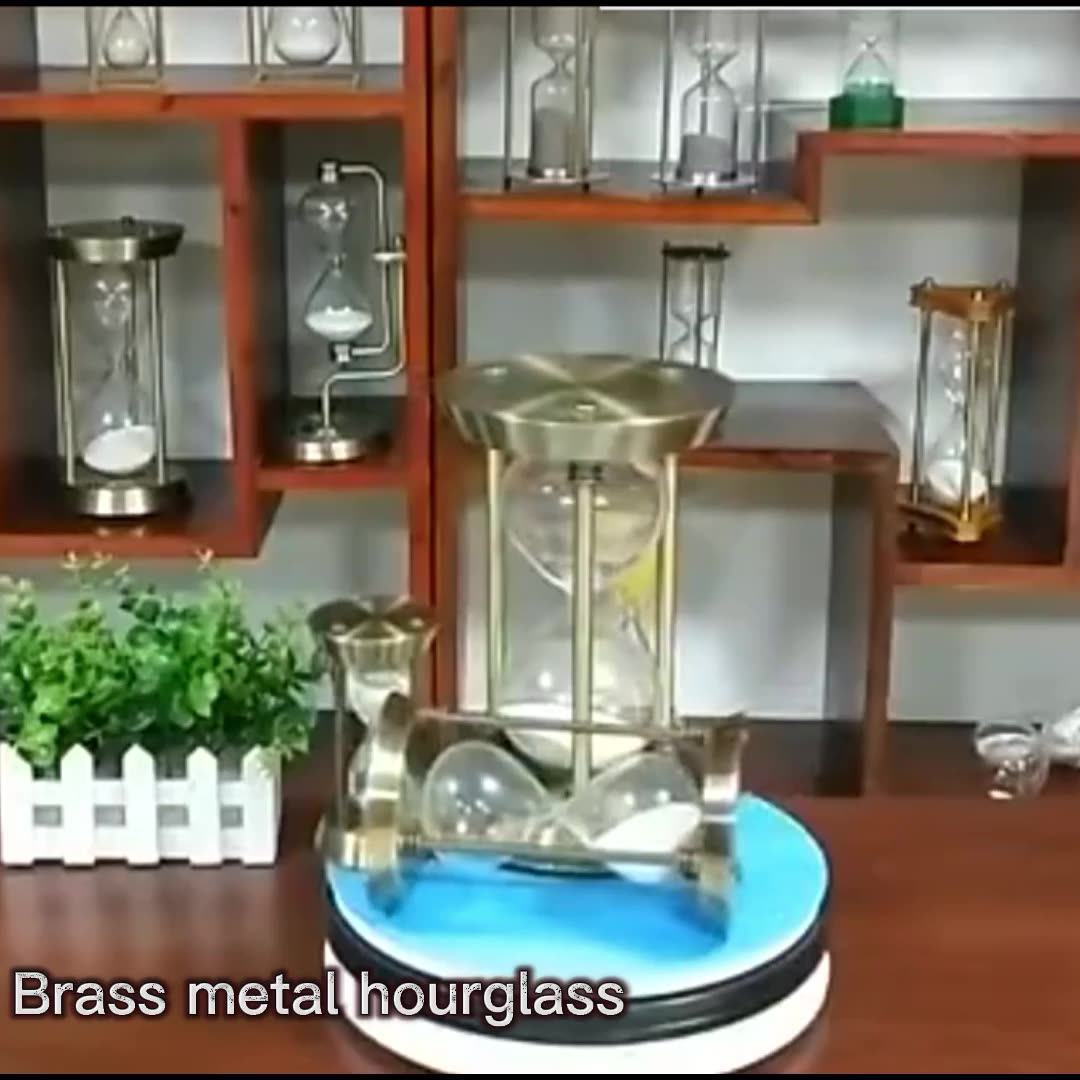 Custom Hourglass Fillable Diy Antique Metal Crafts Brass Hour Glass ...