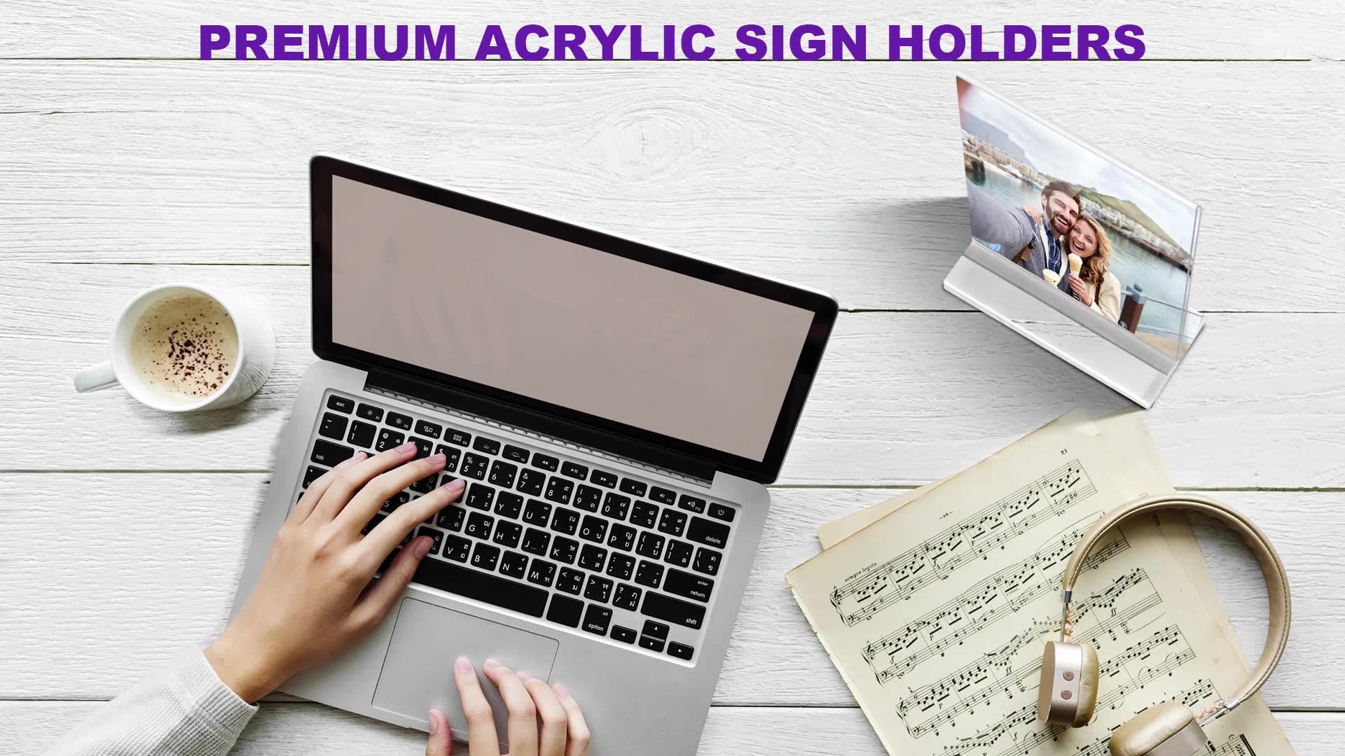 Acrylic Sign Holder 4x6 1 Pack Sign Holders Clear Vertical Menu Plastic ...