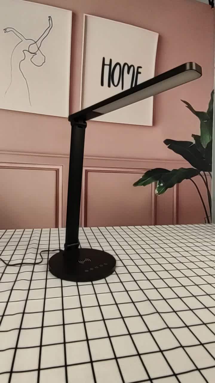 Hottest Foldable Study Led Table Lamp With Wireless Charger And Usb ...