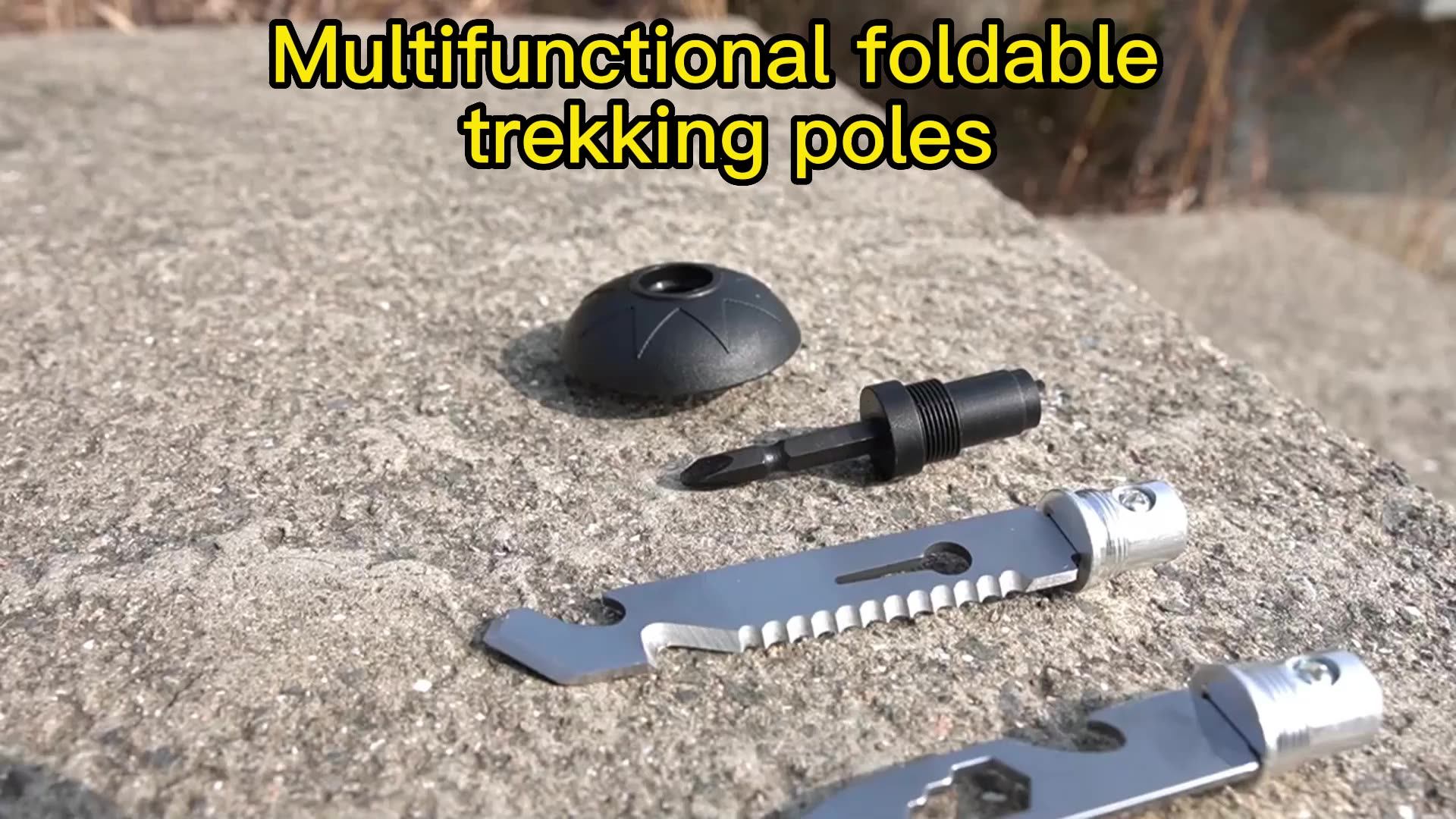 Outdoor Self-defense Walking Stick Multifunctional Trekking Pole Hiking ...