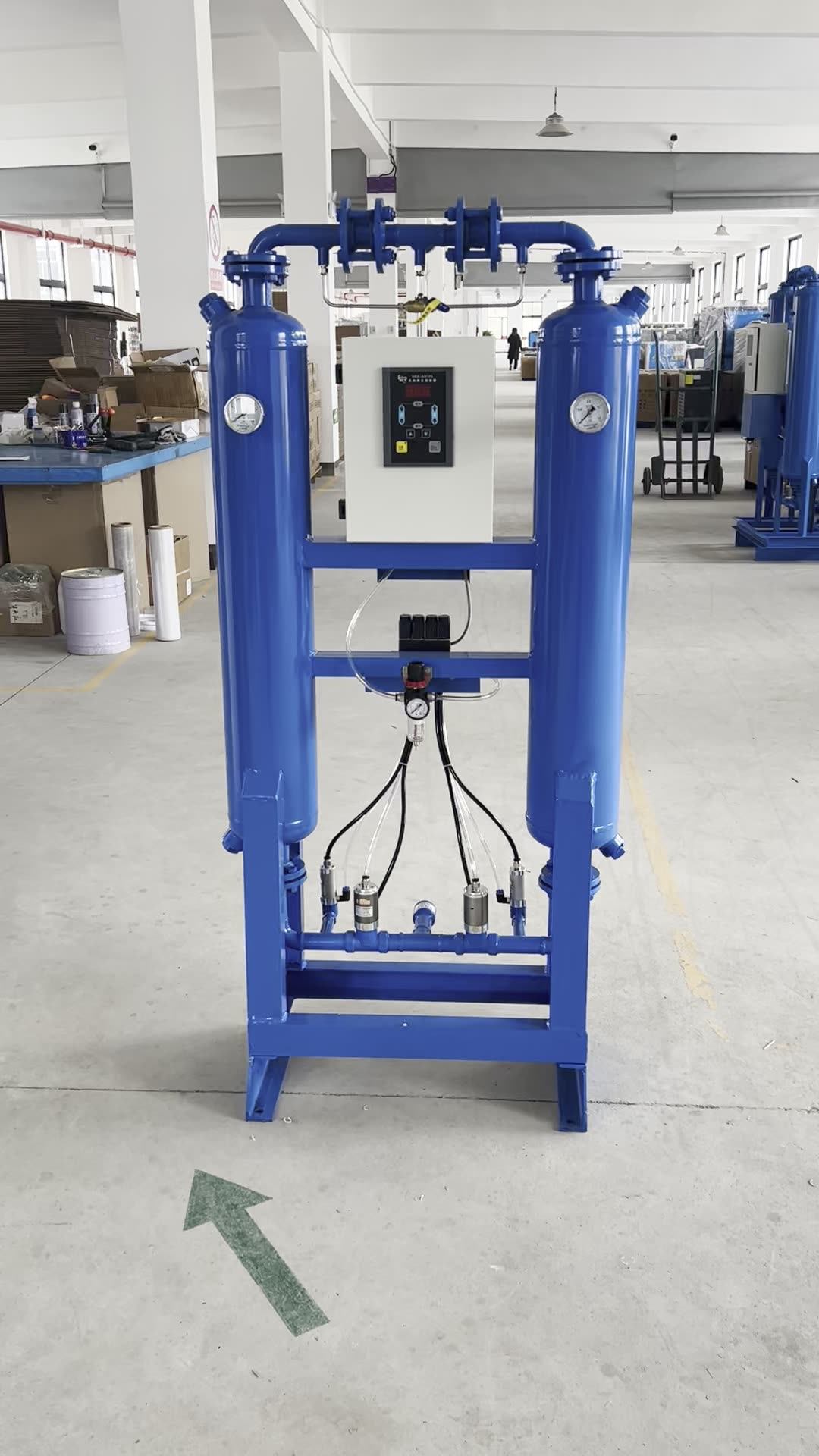 1.6 Cubic Meters Heatless Adsorption Dryer Compressed Air Regeneration ...