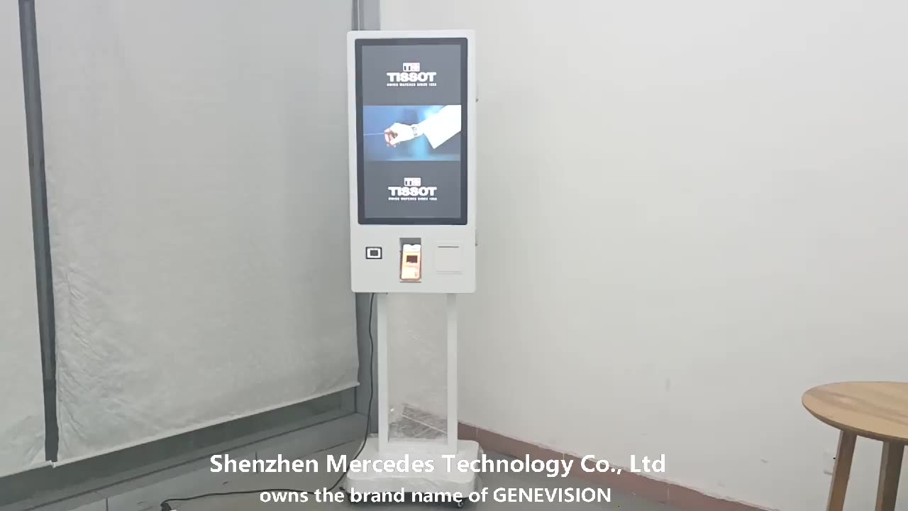32'' Interactive Floor Standing Double Side Automatic Touch Screen Self-service Pos Payment ...