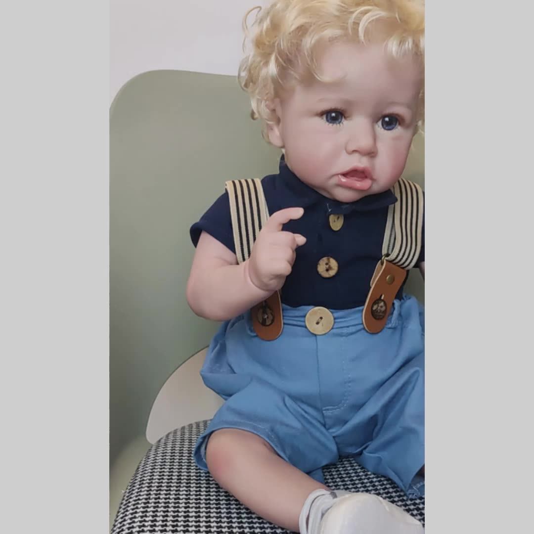 Lovely Silicone Weighted Baby Doll 20'' Realistic Toddler Boy Reborn ...