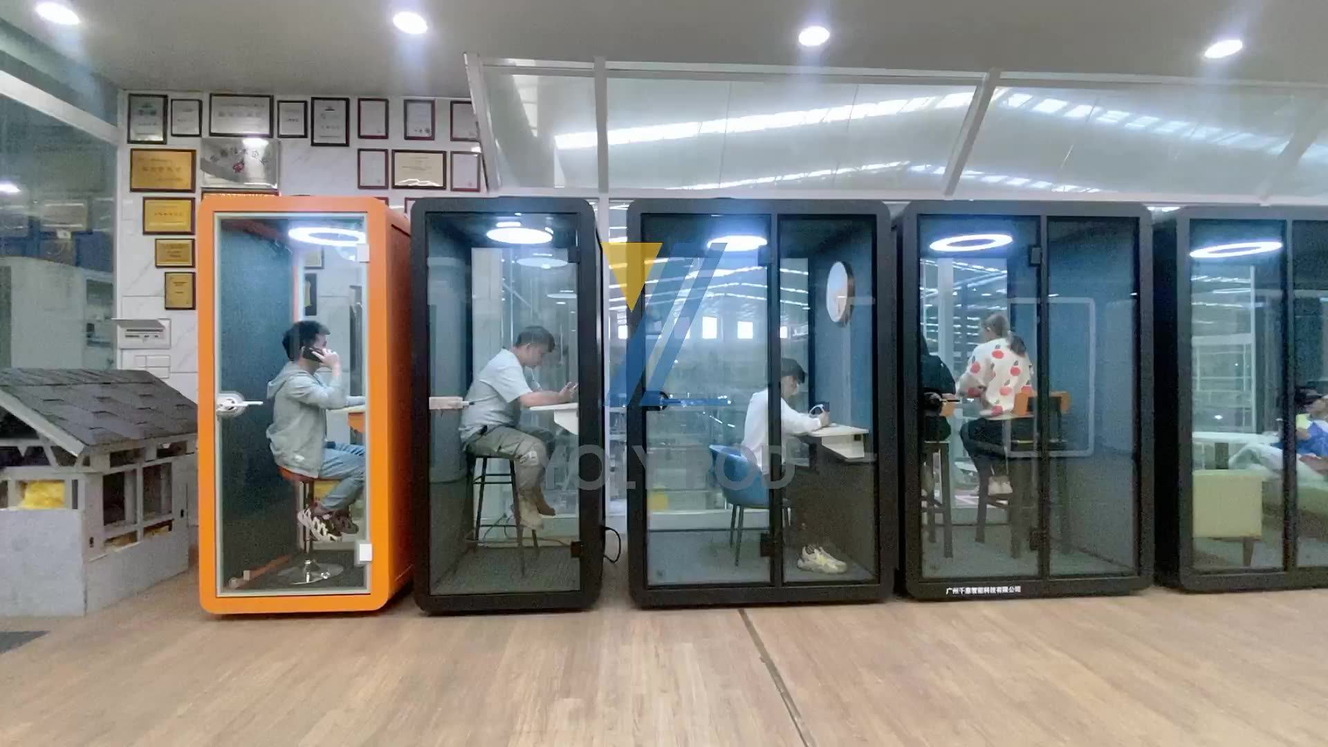 Movable Office Booth Portable Meeting Booth Privacy Spaces Workplace ...