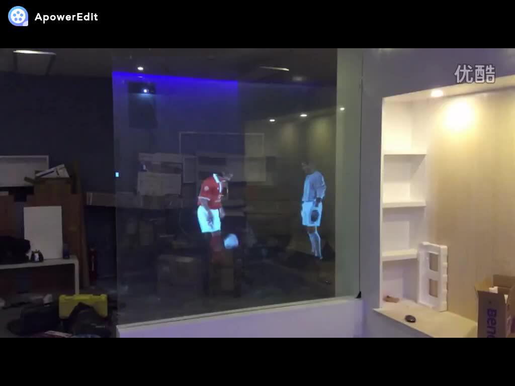3d Clear Window Glass Advertising Holographic Rear Projection ...