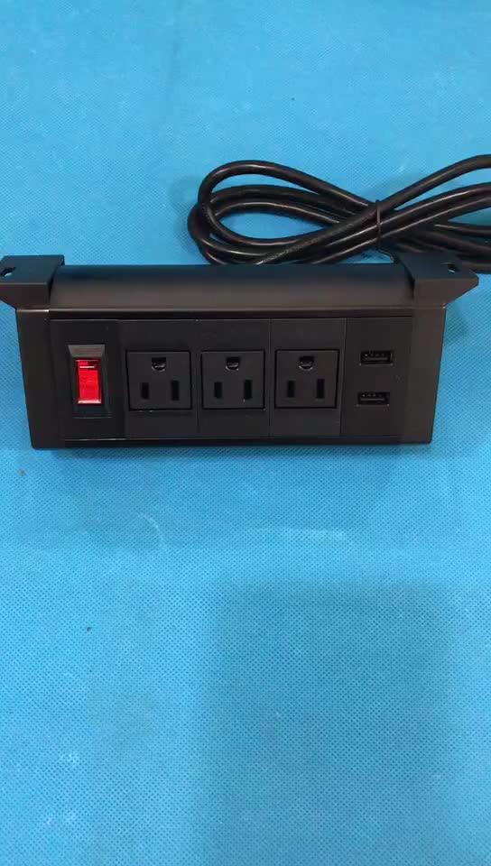 Hanging Desk Edge Socket Under Desk Power And Data Modules With Switch ...