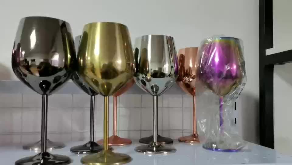 2021 Custom Metal Copper Goblet Tumbler Double Wall Stem Wine Goblets ...