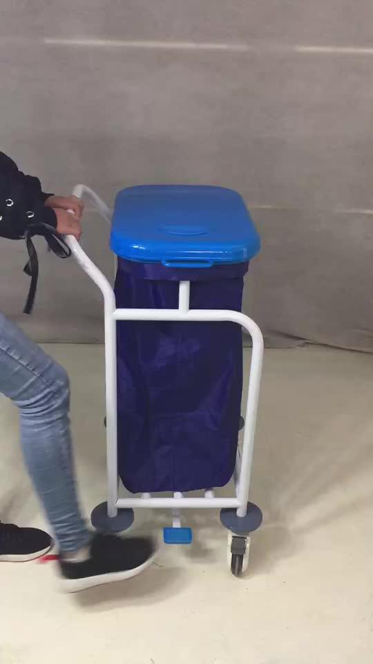 Bt-slt009 Medical Blue/yellow Color Single Bins Mobile With Wheels ...