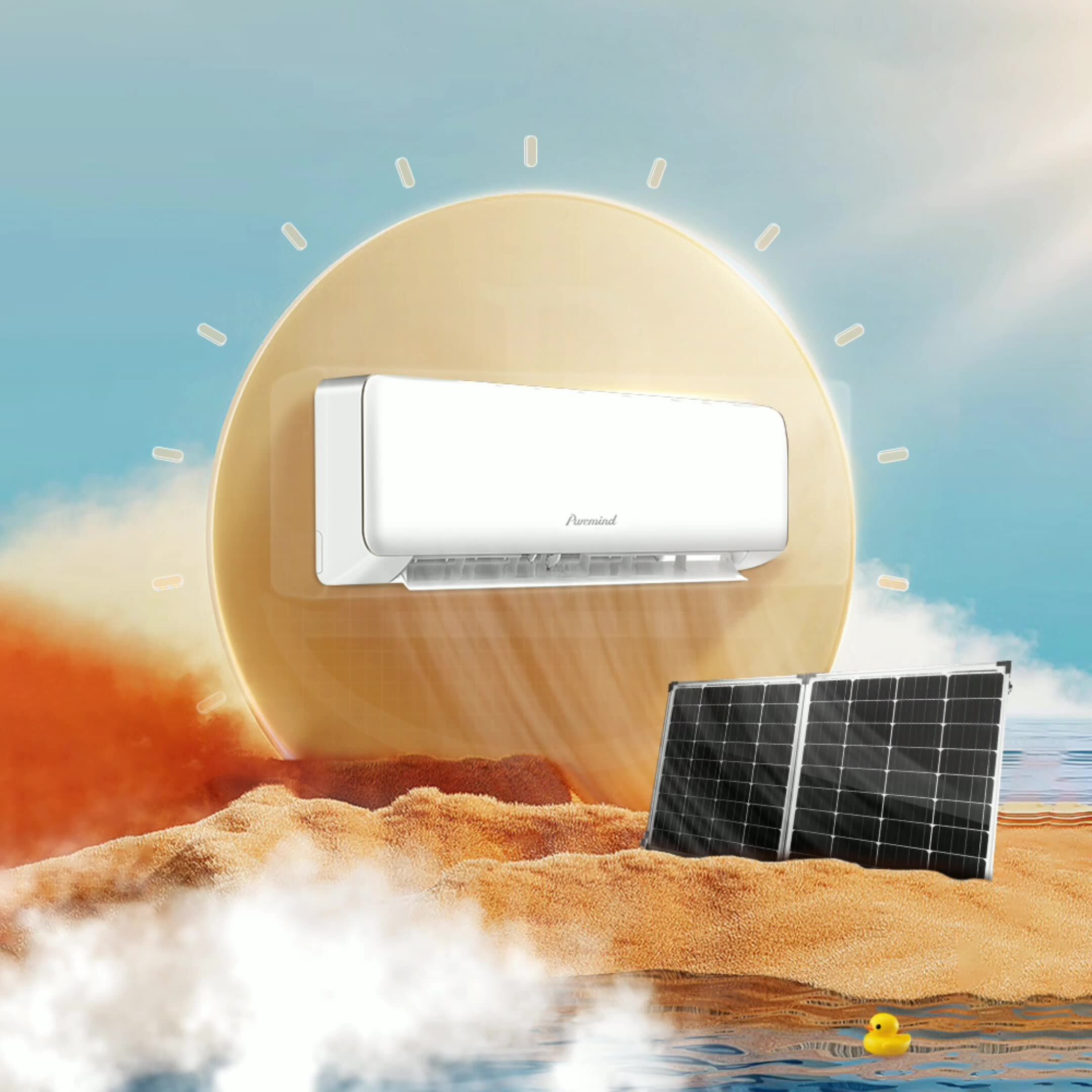 New Green Energy Solar Powered Air Conditioner Off Grid Split Wall ...