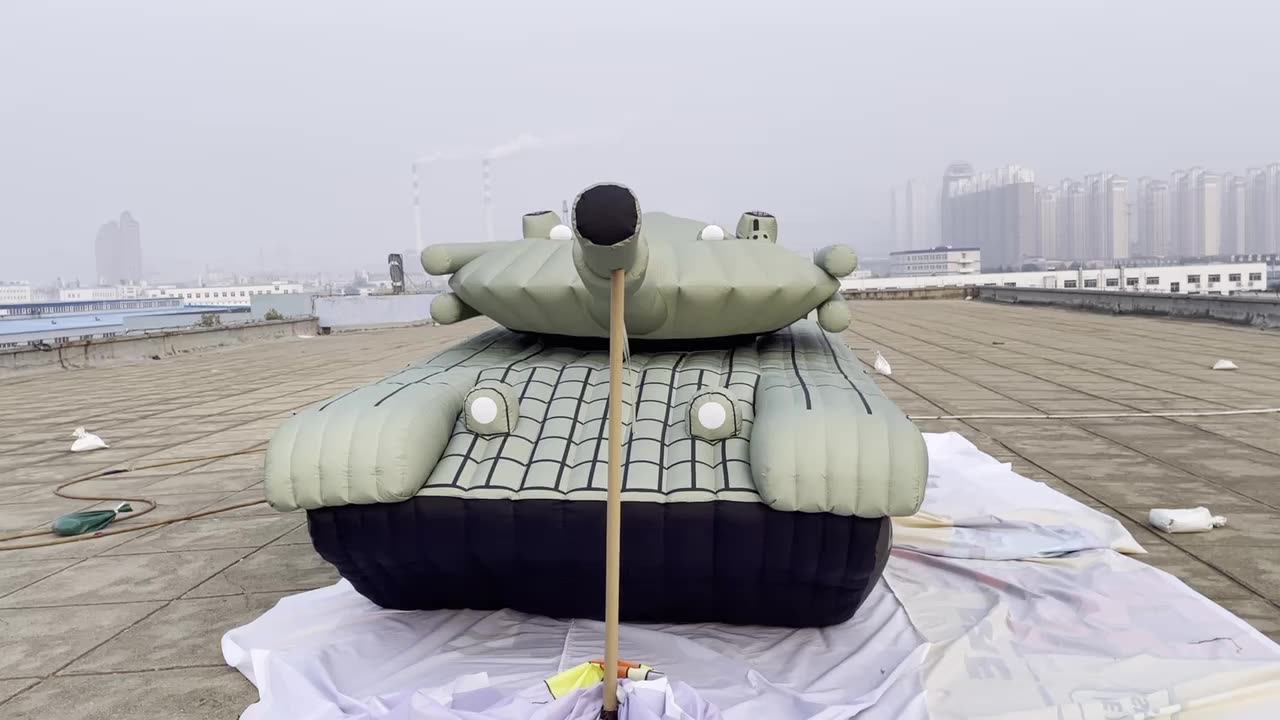 Inflatable Tank Aircraft And Missile Bait Car Desert Camouflage ...