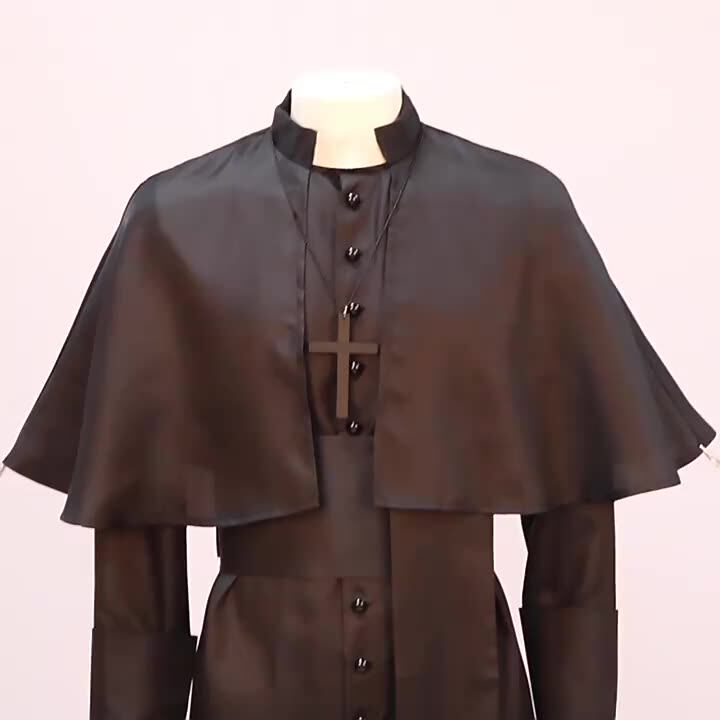 Medieval Priest Costume Catholic Church Religious Roman Pope Pastor ...