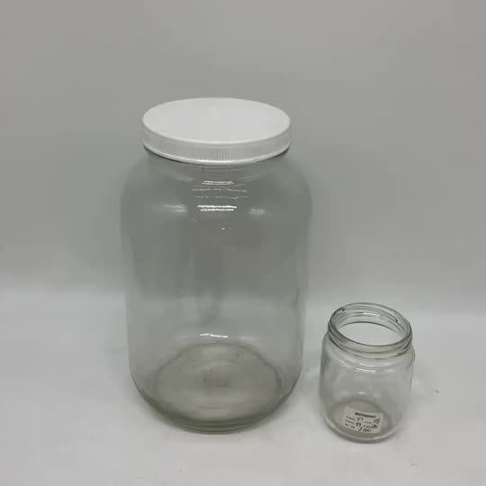 1 Gallon Clear Plastic Jars With Ribbed Liner Screw On Lids,Pet Plastic ...