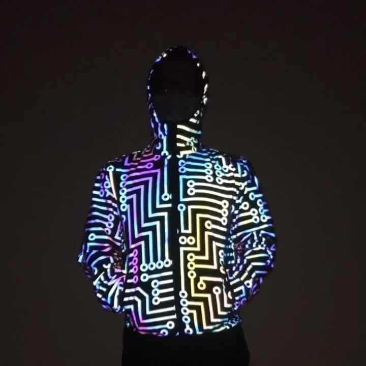 Custom Hi Vis Plain Black Reflective Wind Breaker Reflector Coat Jacket ...