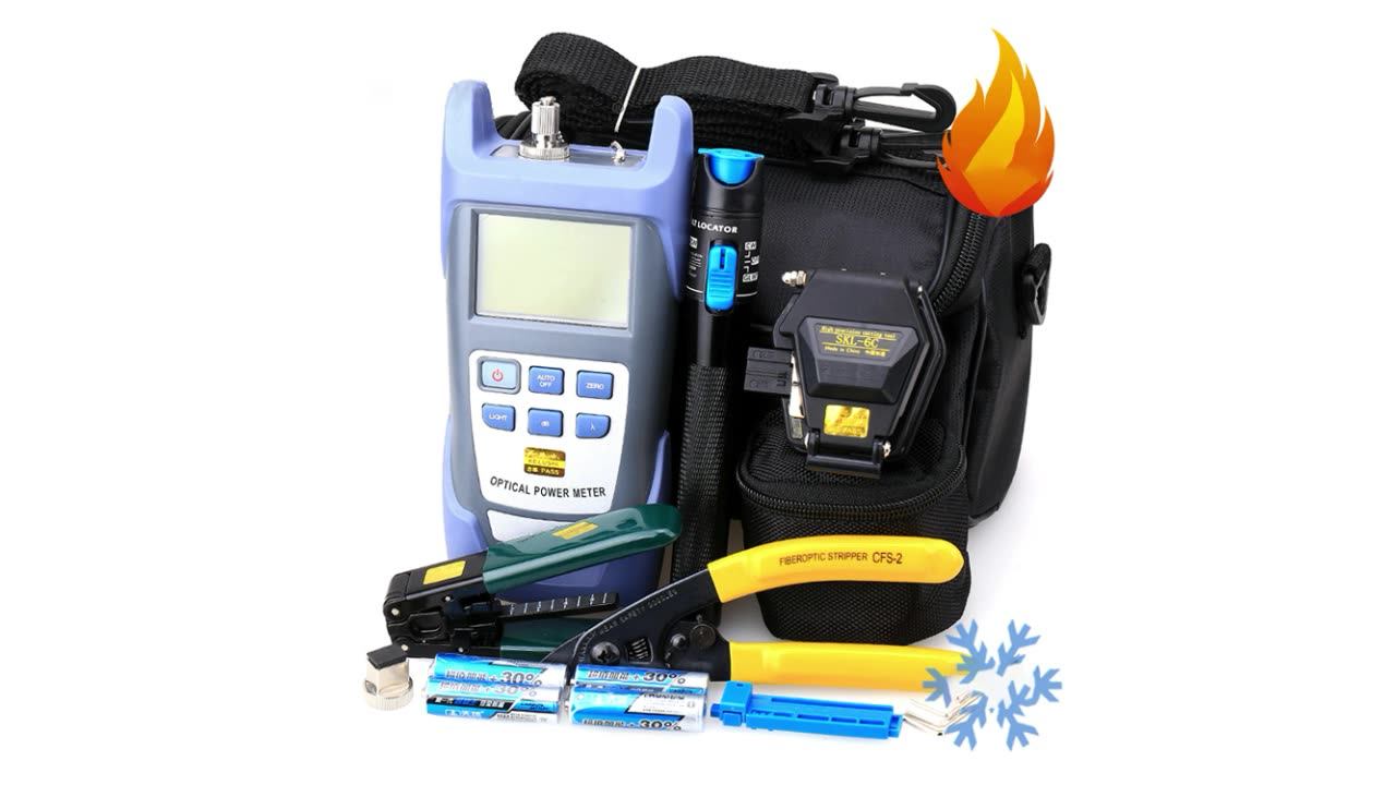 Ftth Fiber Optic Cable Tools Fiber Tool Kit Optical Fiber Cleaver Vfl ...