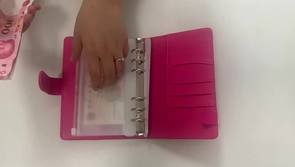 Wholesale A4 A5 A6 A7 File Budget Binder Clear Pocket 6ring Zipper Pvc ...