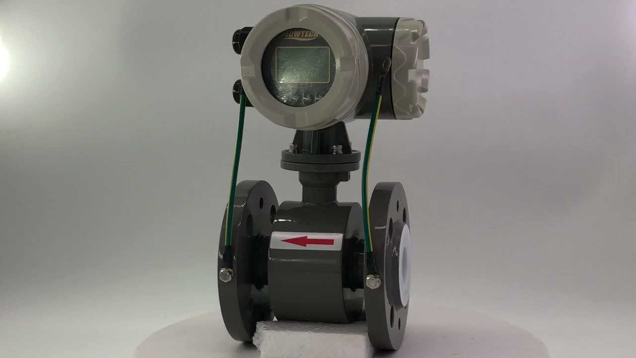 Electromagnetic Counter Chemical Flow Meter Liquid Industrial Waste ...