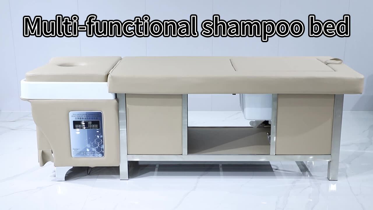 Professional Hair Washing Massage Table Shampoo Bowl Bed Spa Heated ...