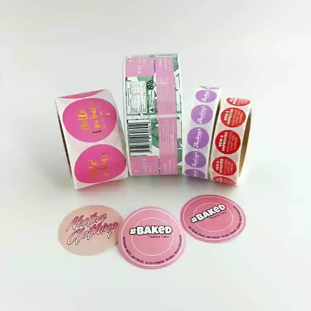 Sticker Round Labels Sticker With Logo,Plastic Wrap Around Labels Brand ...