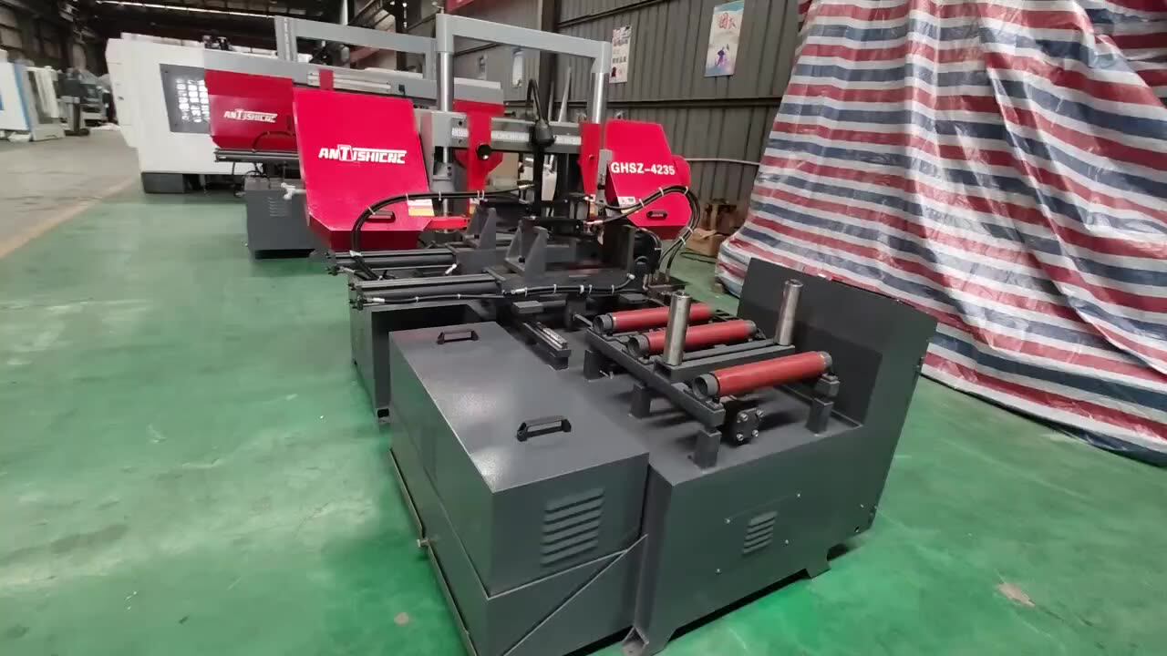 Cnc Band Saw Machine Automatic Feeding Ghs4235 Cnc Saw Metal Aluminum ...