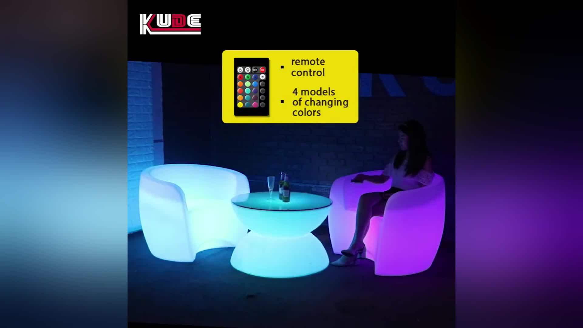 Rgb 16 Colors Changing Rechargeable Pe Plastic Led Bar Chair/led Sofa ...