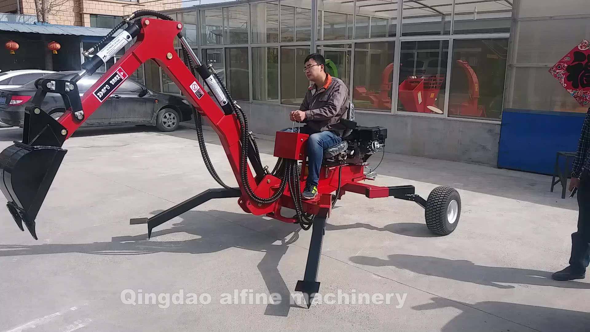 China Cheap 360 Rotation Degree Self Power Towable Backhoe Excavator ...