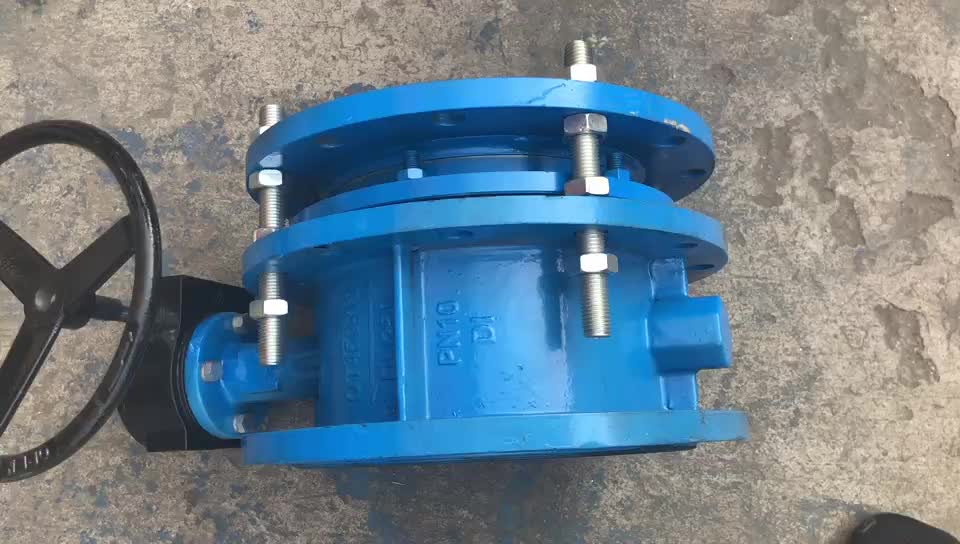 伸缩蝶阀 双法兰涡轮蝶阀 球墨铸铁蜗轮偏心蝶阀天津SD341X-10Q-阿里巴巴