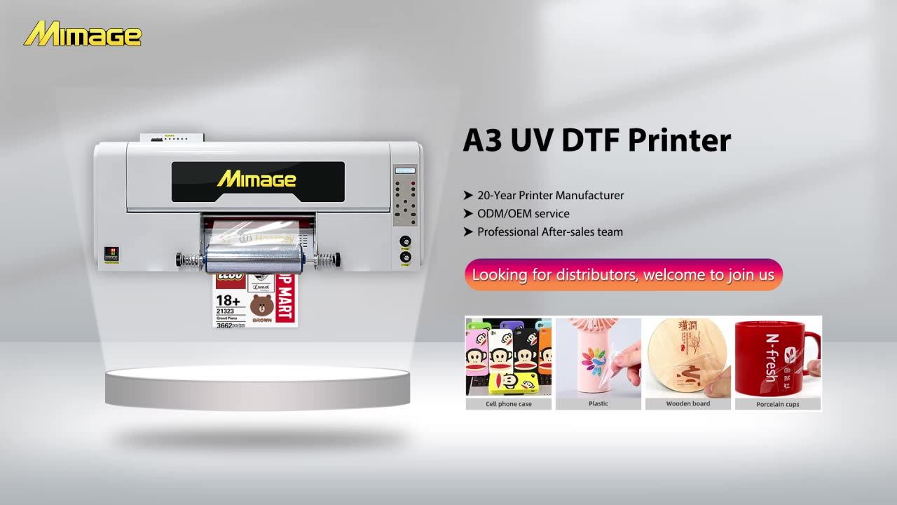 Mimage A3 Size Ab Film Uv Dtf Printer Cold Label Sticker Uv Transfer ...