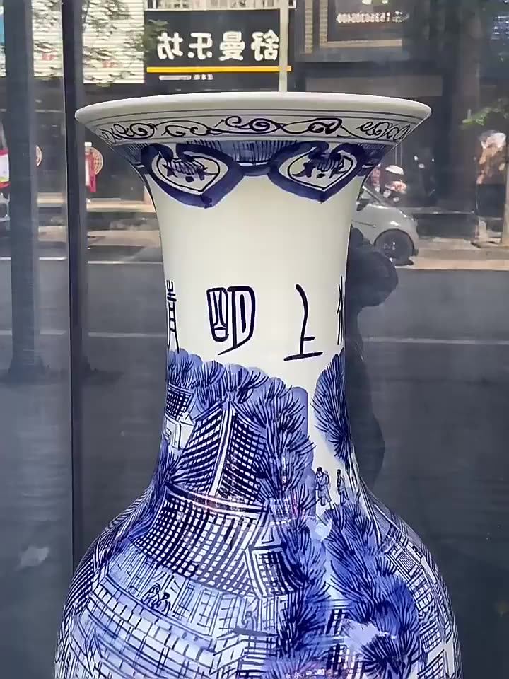 2.2 Meter And 6 Feet Tall Hand Painted Large Chinese Ceramic Floor ...