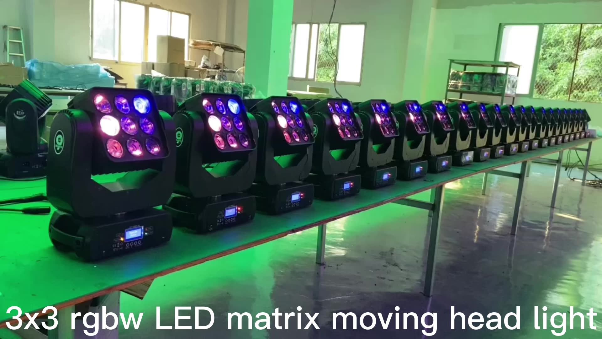 Direct Factory 3x3 Led Matrix Light 9x10w Rgbw 4in1 Led Matrix Moving ...