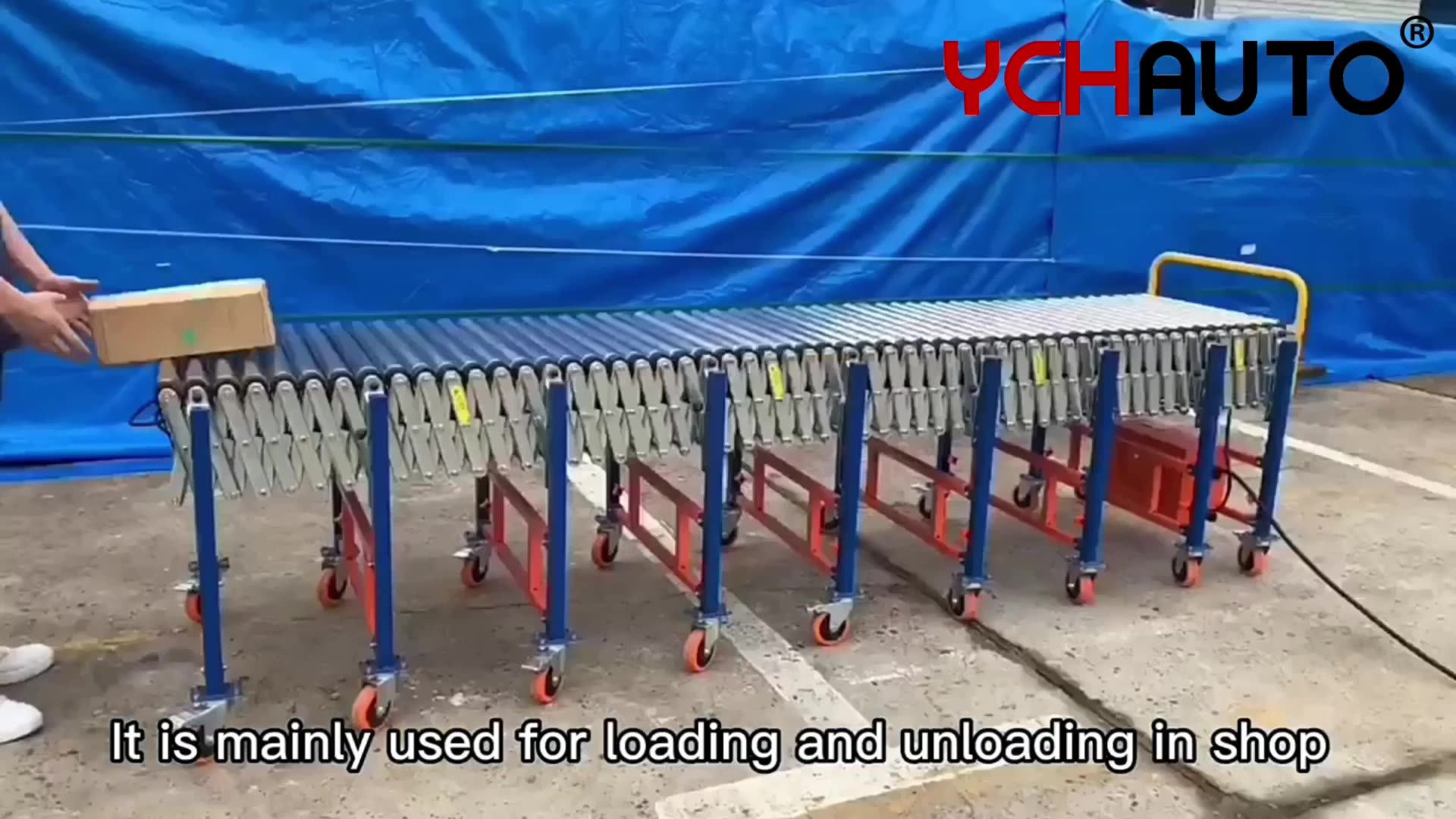 V Belt Conveyor Line Loading Unloading Cardboard Box With Electric ...