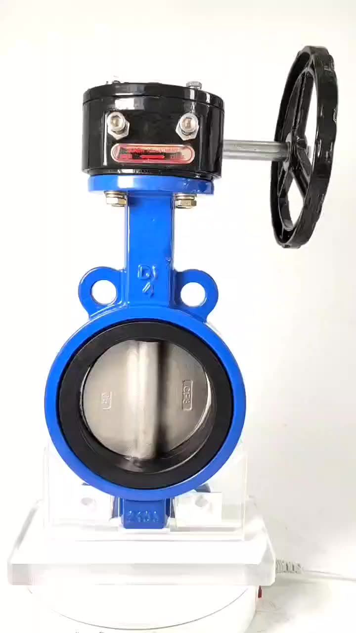 涡轮对夹蝶阀D371X-16Q橡胶软密封中线蝶阀球铁手动涡轮对夹蝶阀-阿里巴巴