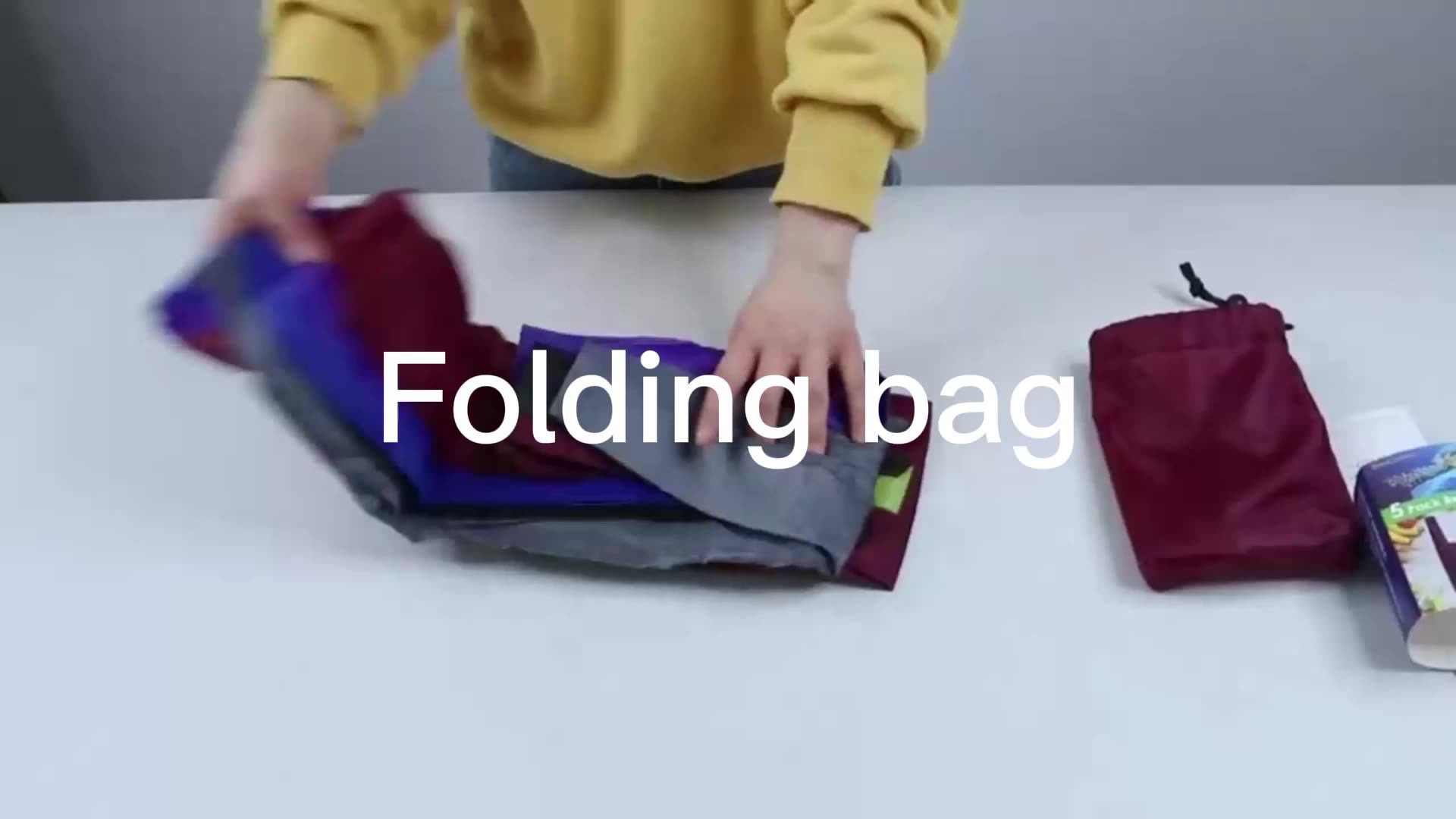 Custom Reusable Grocery Tote Bag Ripstop Nylon Pouch Machine Washable ...