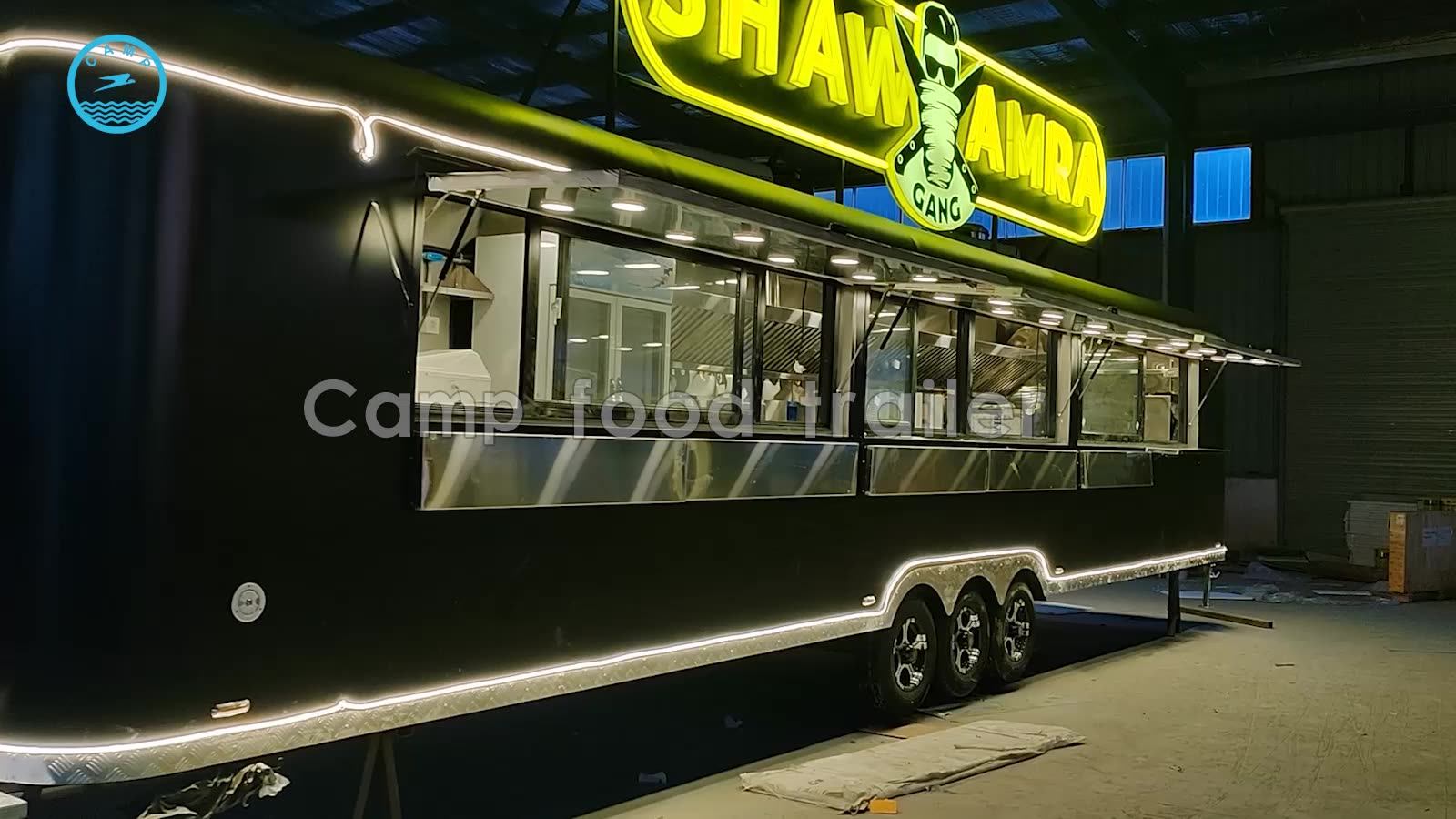 Camp Commercial Use Bbq Food Trucks Mobile Food Trailer With Full ...